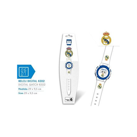 Reloj digital KE02 Real Madrid Blanco